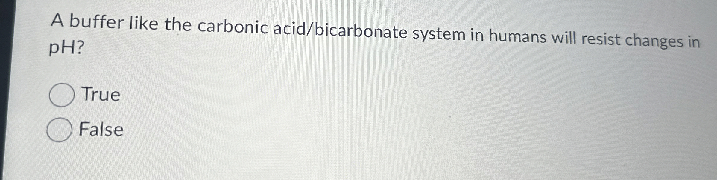 Solved A buffer like the carbonic acid/bicarbonate system in | Chegg.com
