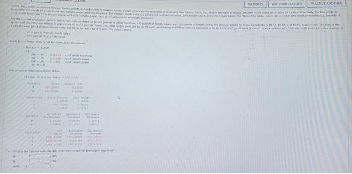 (b) Specify the objective function ranges. (Round | Chegg.com