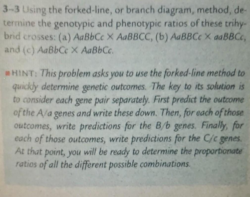 Solved 3-3 Using the forked-line, or branch diagram, method, | Chegg.com