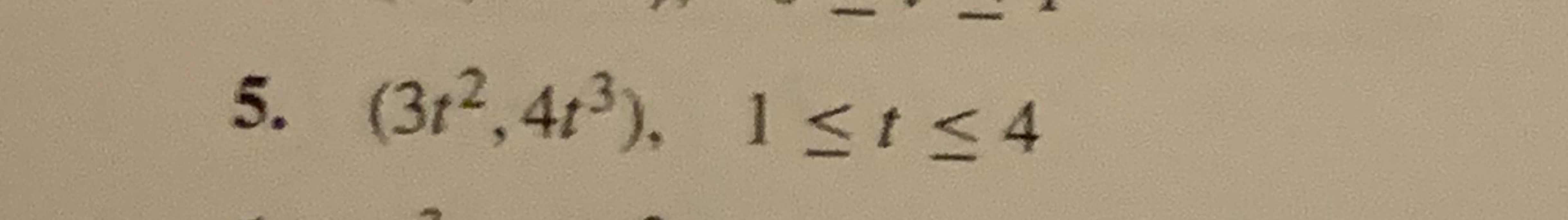 Solved length of curve (3t^2, 4t^3), 1