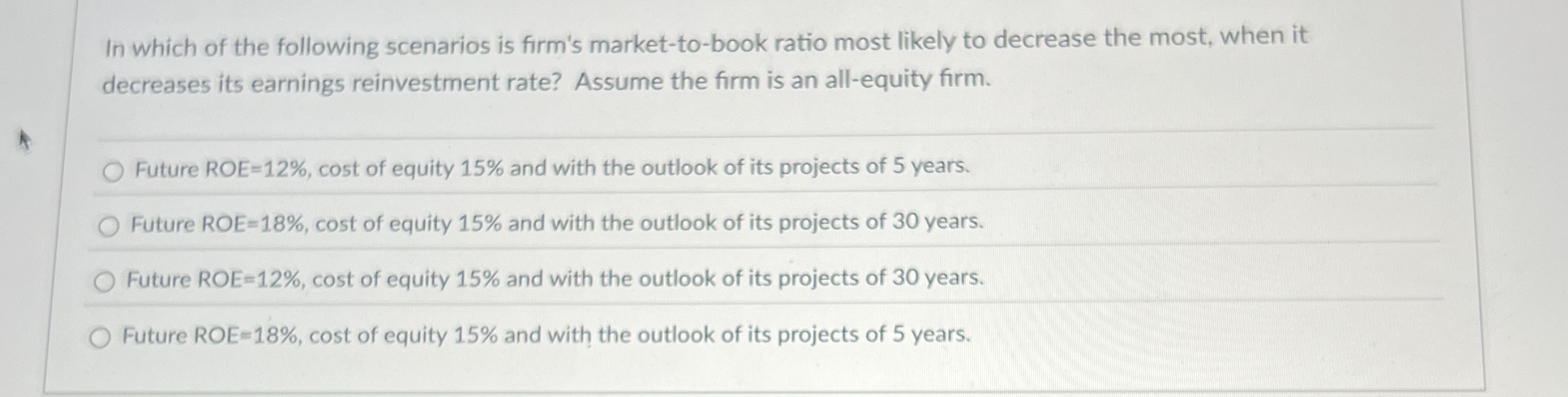 Solved In which of the following scenarios is firm's | Chegg.com