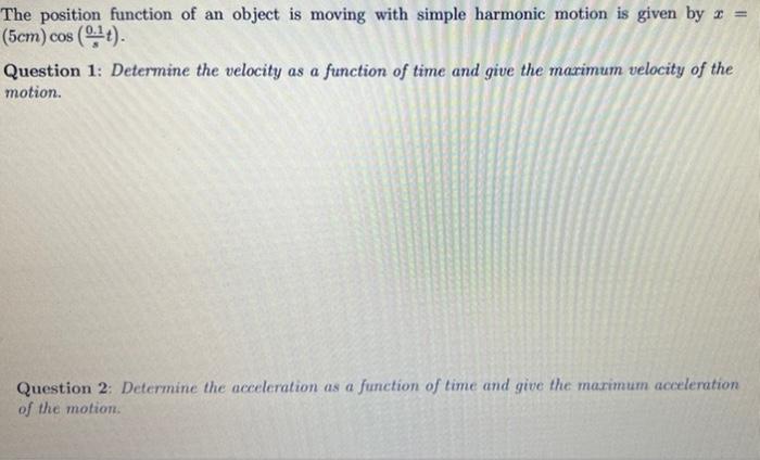 Solved The position function of an object is moving with | Chegg.com