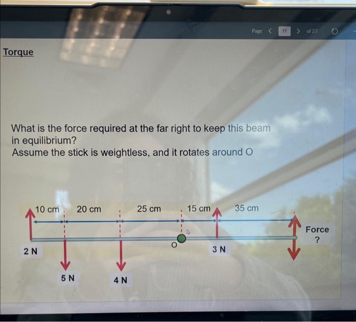 Solved Torque What is the force required at the far right to | Chegg.com