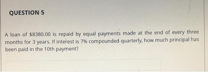 Solved This is a Loan Amortization question solved by Future | Chegg.com