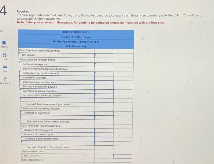 Solved Exercise 4-20 (Algo) Statement of cash flows; | Chegg.com