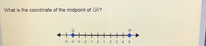 Solved What is the coordinate of the midpoint of QR? -5 -4 | Chegg.com