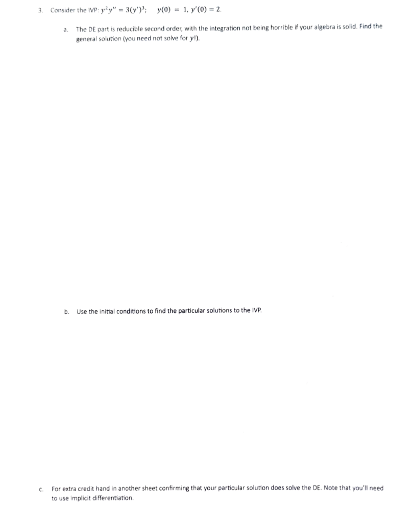 Solved SOLVE ALL THREE PARTS. PLEASE show clearly defined | Chegg.com