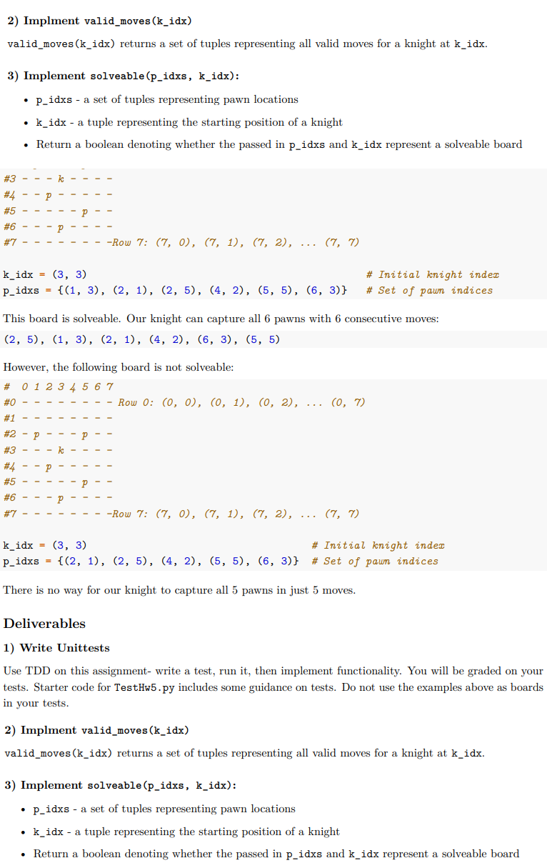 Solved p_idxs - ﻿a set of tuples representing pawn | Chegg.com