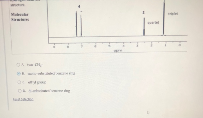 Solved The signal (multiplet) with 4 hydrogens in the NMR | Chegg.com