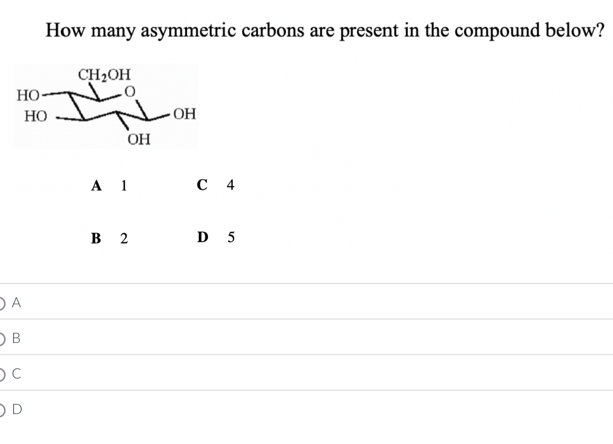 Solved How many asymmetric carbons are present in the | Chegg.com