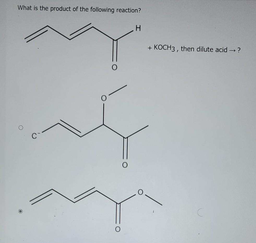 Solved What is the product of the following reaction? H + | Chegg.com