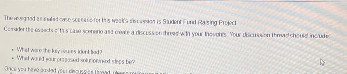 Solved The assigned animated case scenario for this week's | Chegg.com