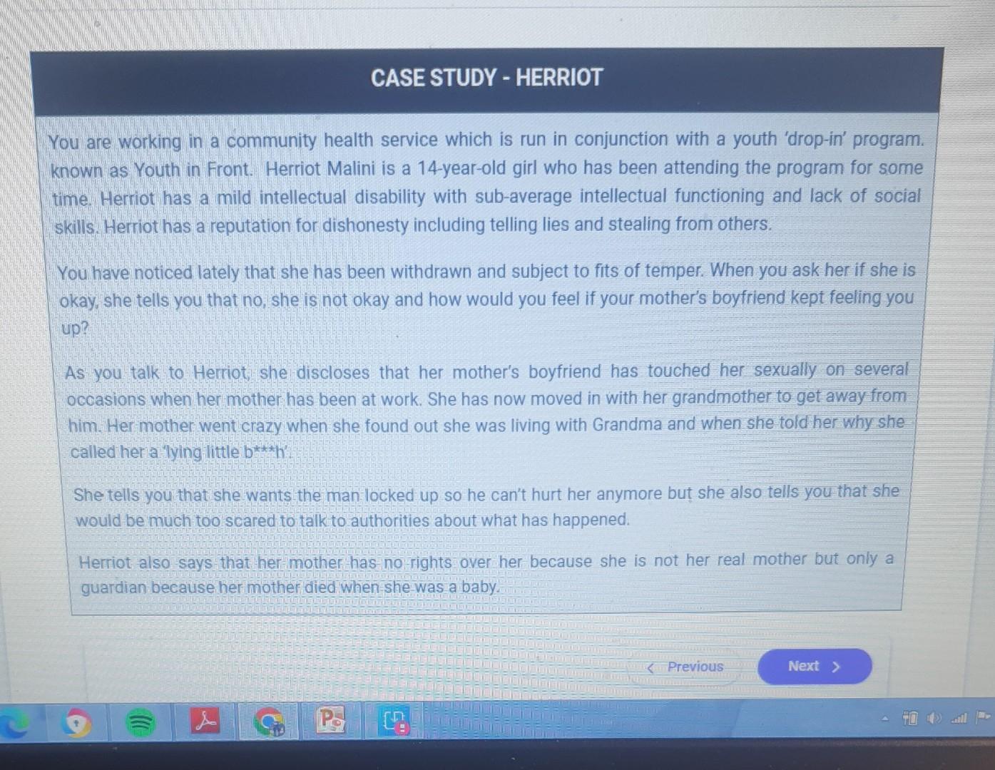 CERT IV AOD - CHC43215 CHCLEG001 WORK LEGALLY AND | Chegg.com