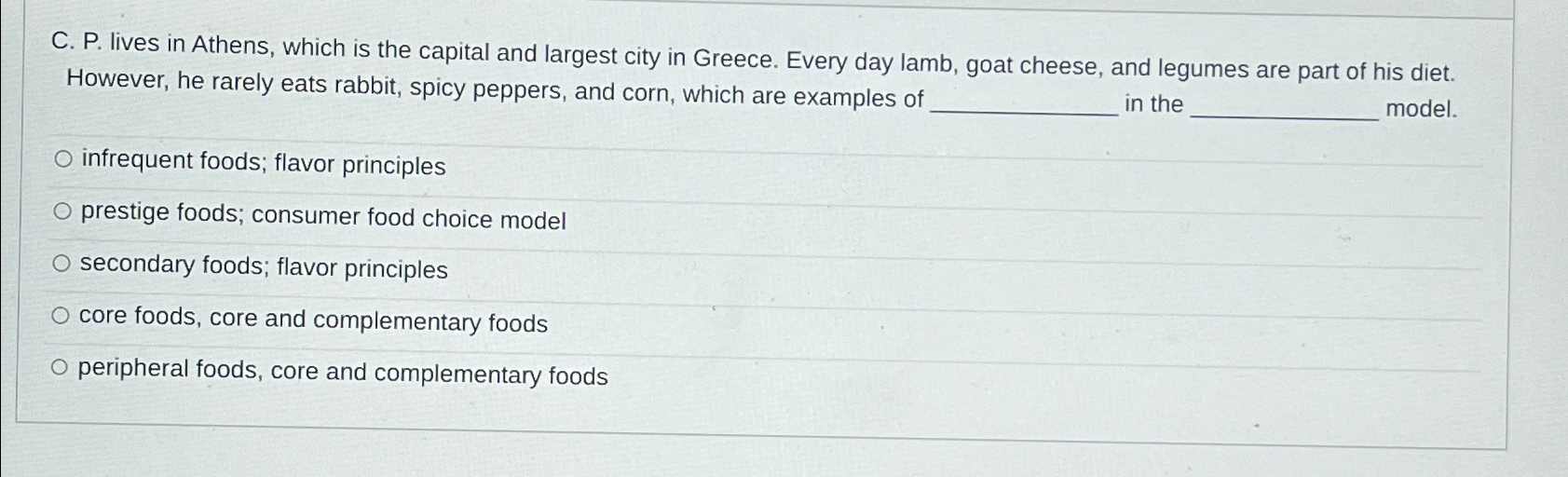 Solved C. ﻿P. ﻿lives in Athens, which is the capital and | Chegg.com