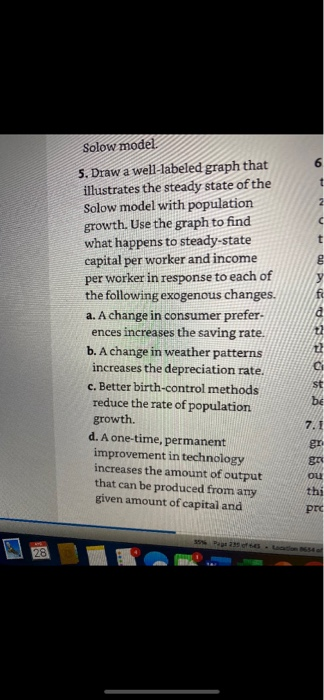 Solved hd ON Solow model. 5. Draw a well-labeled graph that | Chegg.com