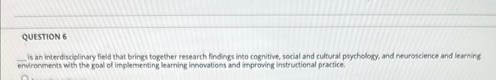 Solved is an interdisciplinary field that brings together | Chegg.com