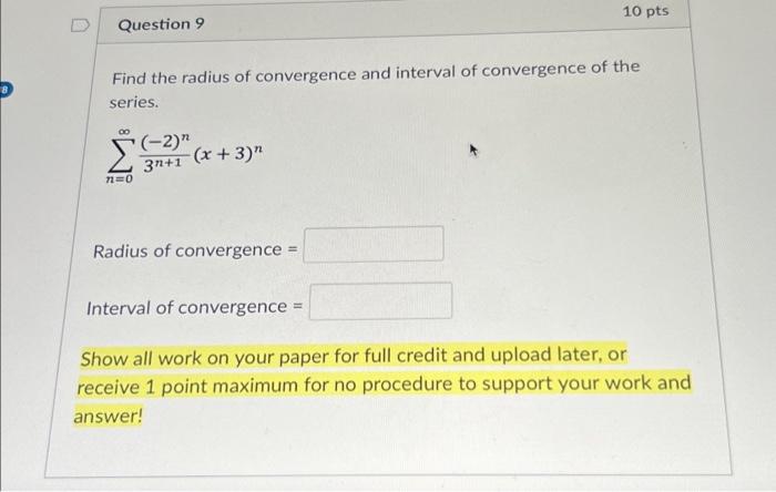 Solved Find the radius of convergence and interval of | Chegg.com