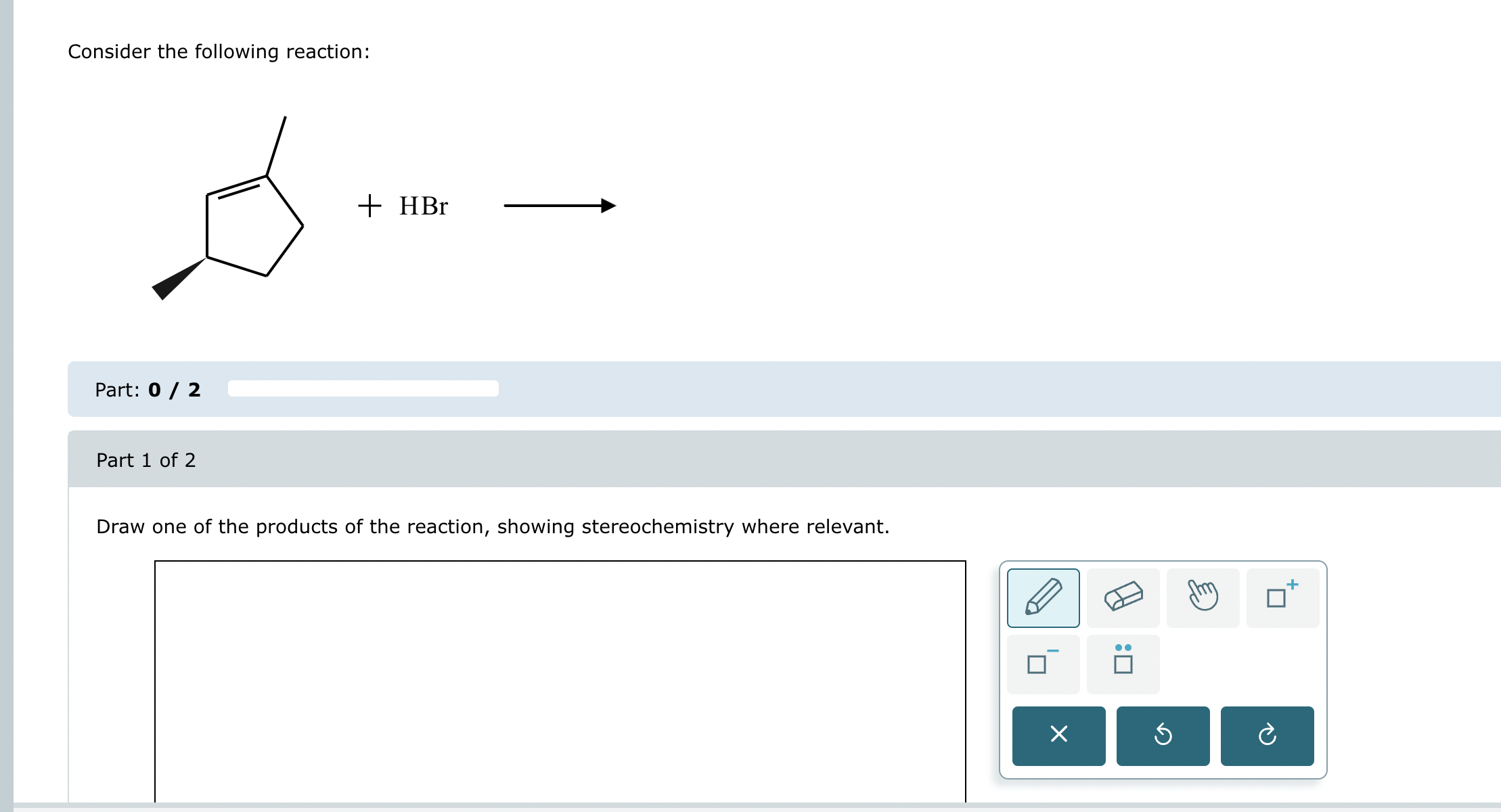 Solved Consider the following reaction:Part: 0 / 2Part 1 of | Chegg.com Solved Consider the following reaction:Part: 0 / 2Part 1 of | Chegg.com