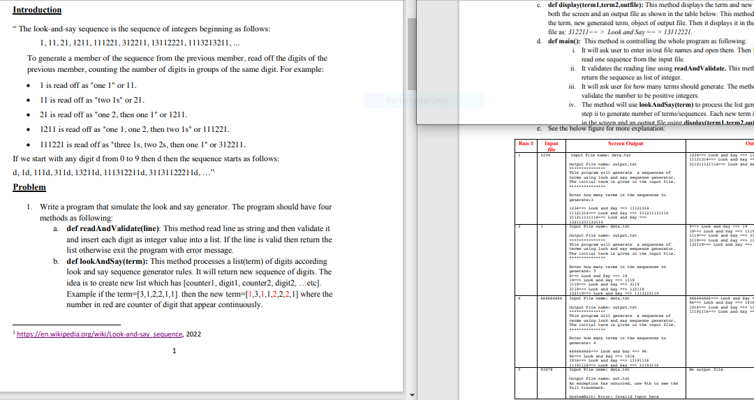 Solved Introduction c. def display(term 1, term2,outfile): | Chegg.com