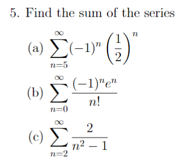 Solved Find the sum of the | Chegg.com