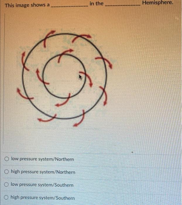 Solved This image shows a in the Hemisphere. low pressure | Chegg.com