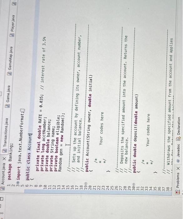 Solved (8.) Problems x @Javadoc [ D Declaration 0 items | Chegg.com