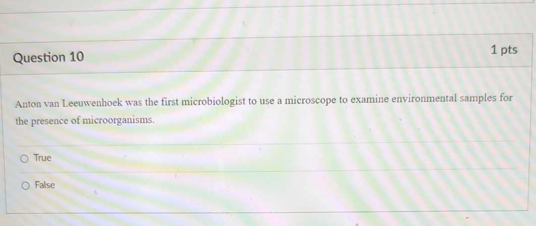 Solved Question 101 ﻿ptsAnton van Leeuwenhoek was the first | Chegg.com