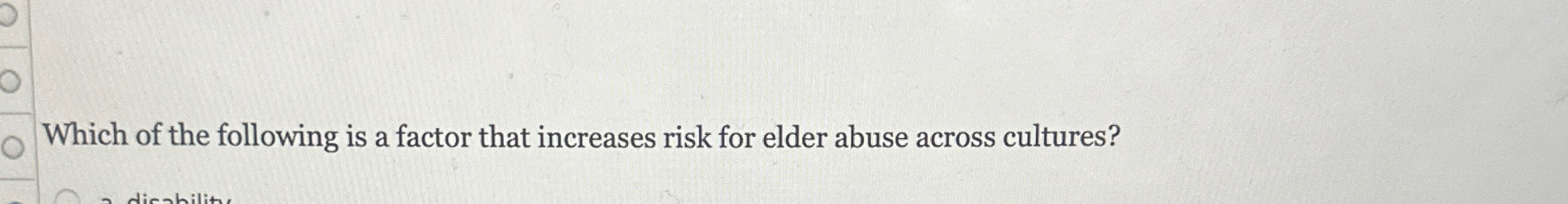 Solved Which of the following is a factor that increases | Chegg.com