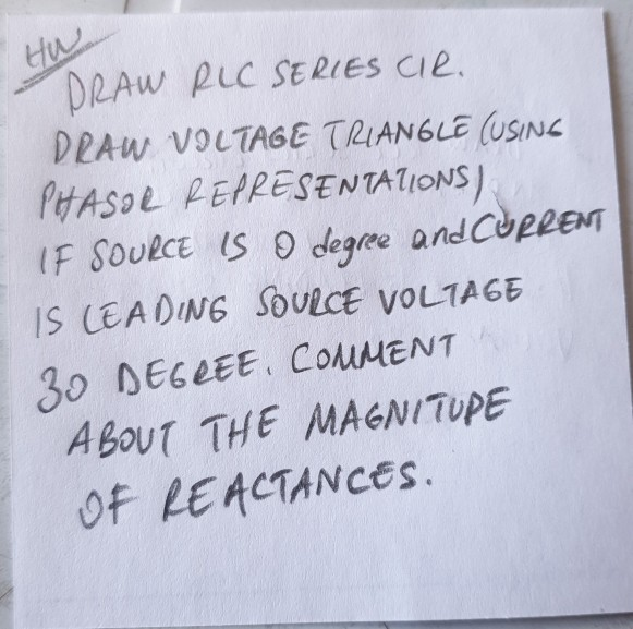 Solved DRAW PLC SERIES Cie. DRAW VOLTAGE TRIANGLE (USING | Chegg.com