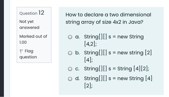 Solved How To Declare A Two Dimensional String Array Of Size