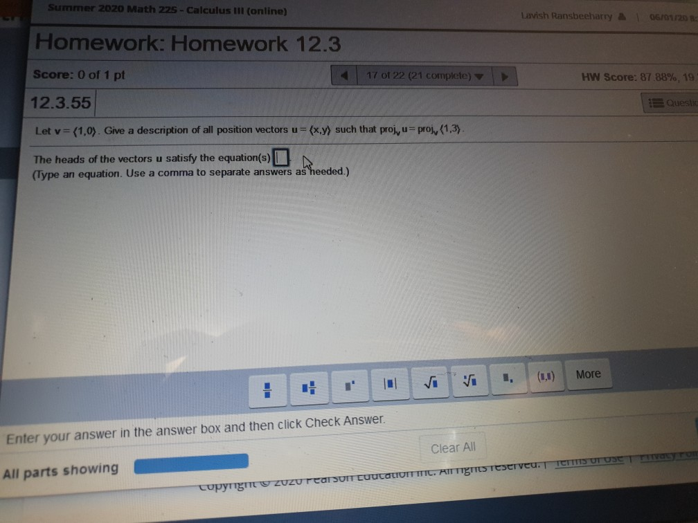 Solved Summer 2020 Math 225 - Calculus III (online) Lavish | Chegg.com