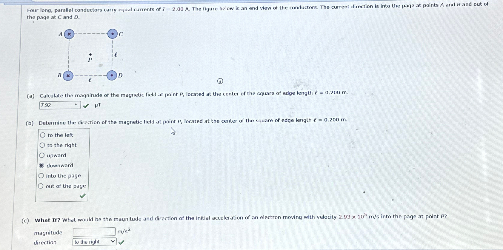 Solved the page at C ﻿and D.(i)(a) ﻿Calculate the magnitude | Chegg.com