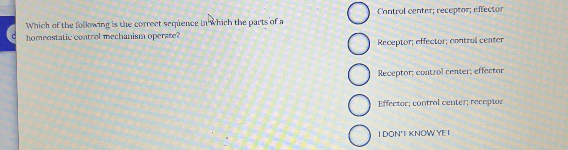 Which of the following is the correct sequence in | Chegg.com