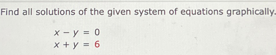 Solved Find all solutions of the given system of equations | Chegg.com