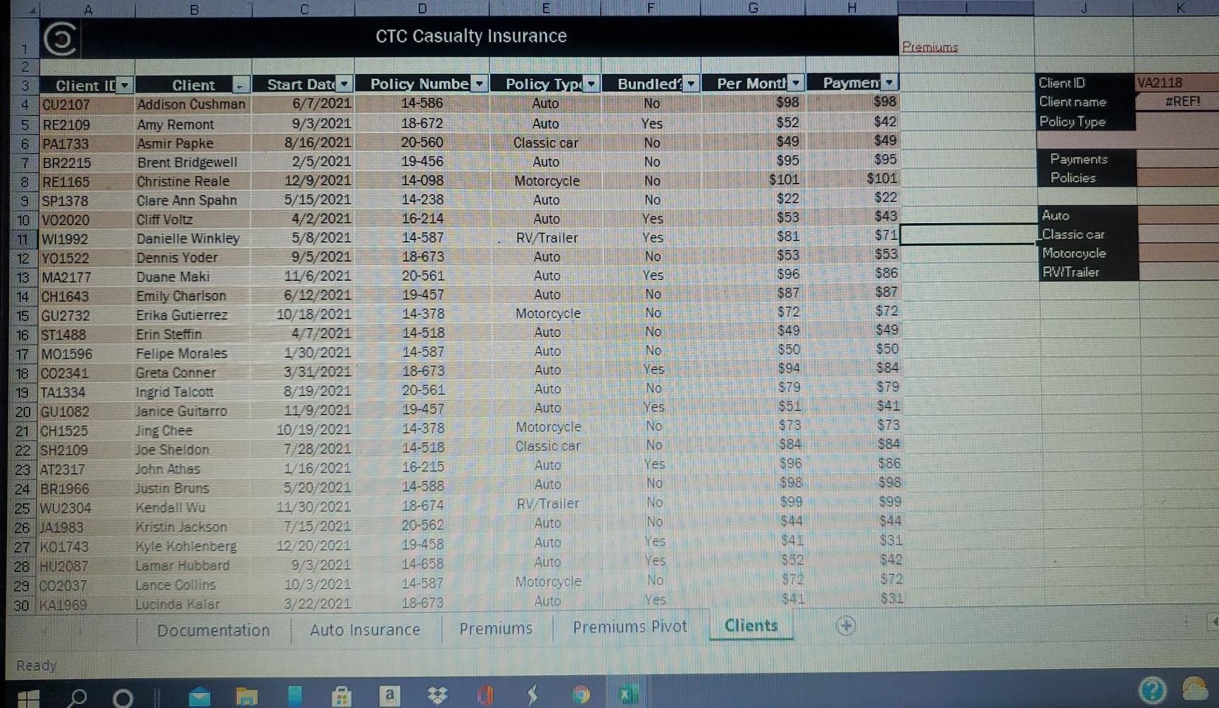 Solved 14. Alex has created an area in the range 13:K8 for | Chegg.com