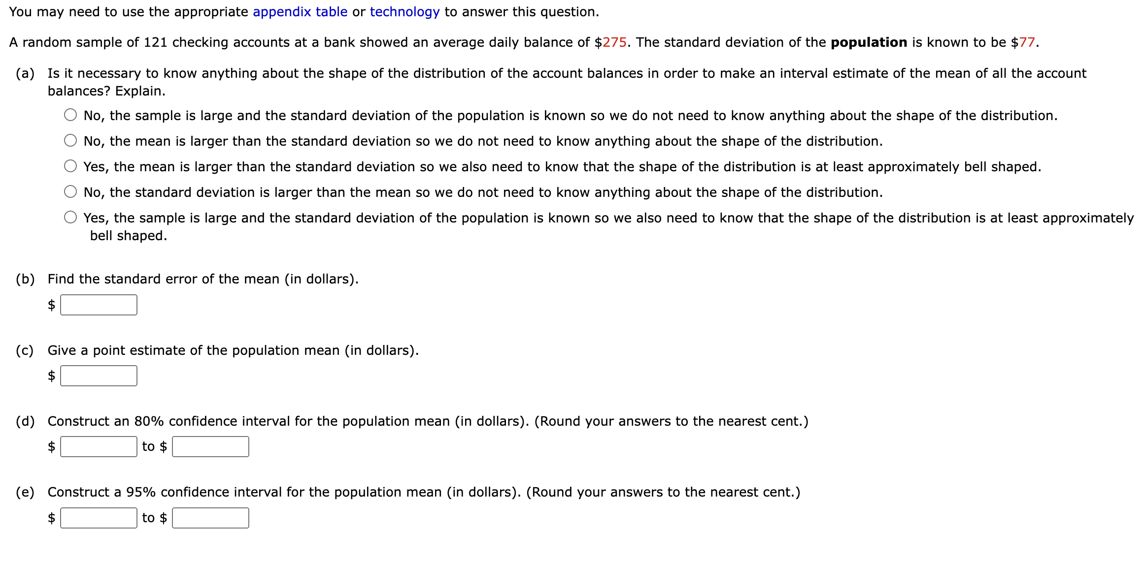 Solved A random sample of 121 ﻿checking accounts at a bank | Chegg.com