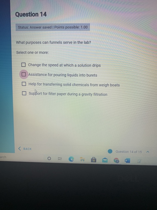 Solved Question 14 Status: Answer saved | Points possible: | Chegg.com Solved Question 14 Status: Answer saved | Points possible: | Chegg.com