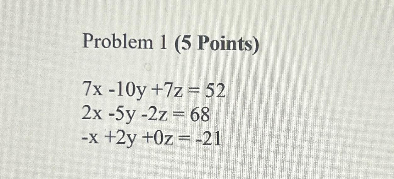 Solved Problem 1 (5 | Chegg.com Solved Problem 1 (5 | Chegg.com