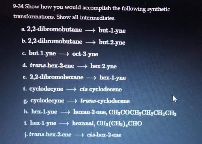 Solved 9-34 Show how you would accomplish the following | Chegg.com