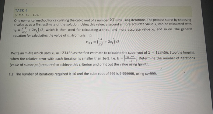 Solved Task 4 12 Marks L06 One Numerical Method For 4918