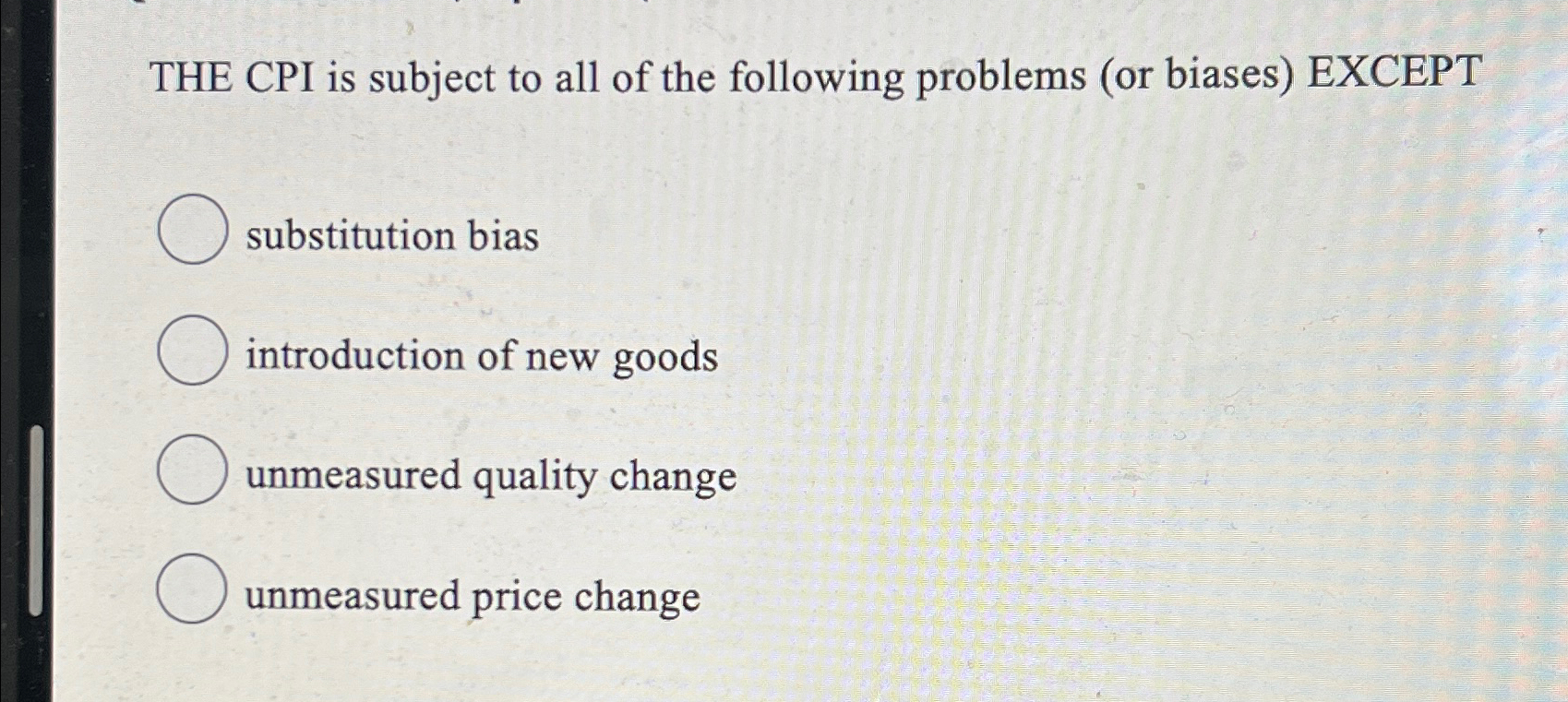 Solved THE CPI is subject to all of the following problems | Chegg.com
