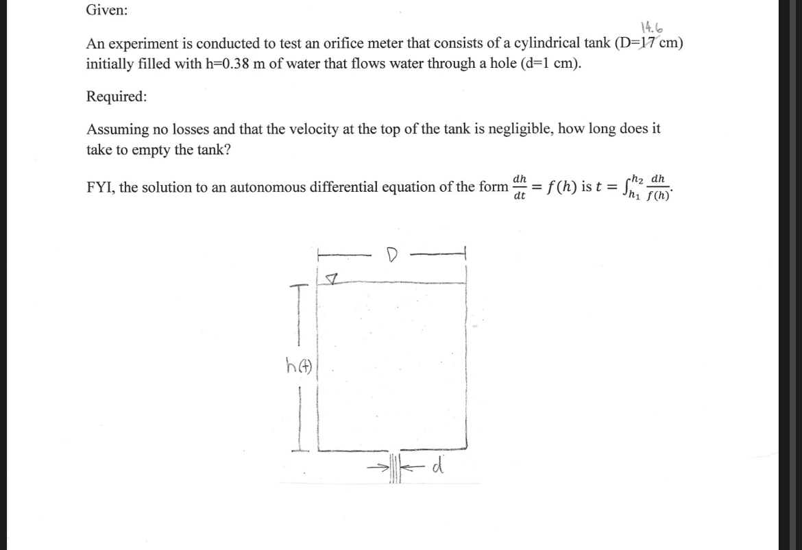 Solved Given:14.6An experiment is conducted to test an | Chegg.com Solved Given:14.6An experiment is conducted to test an | Chegg.com