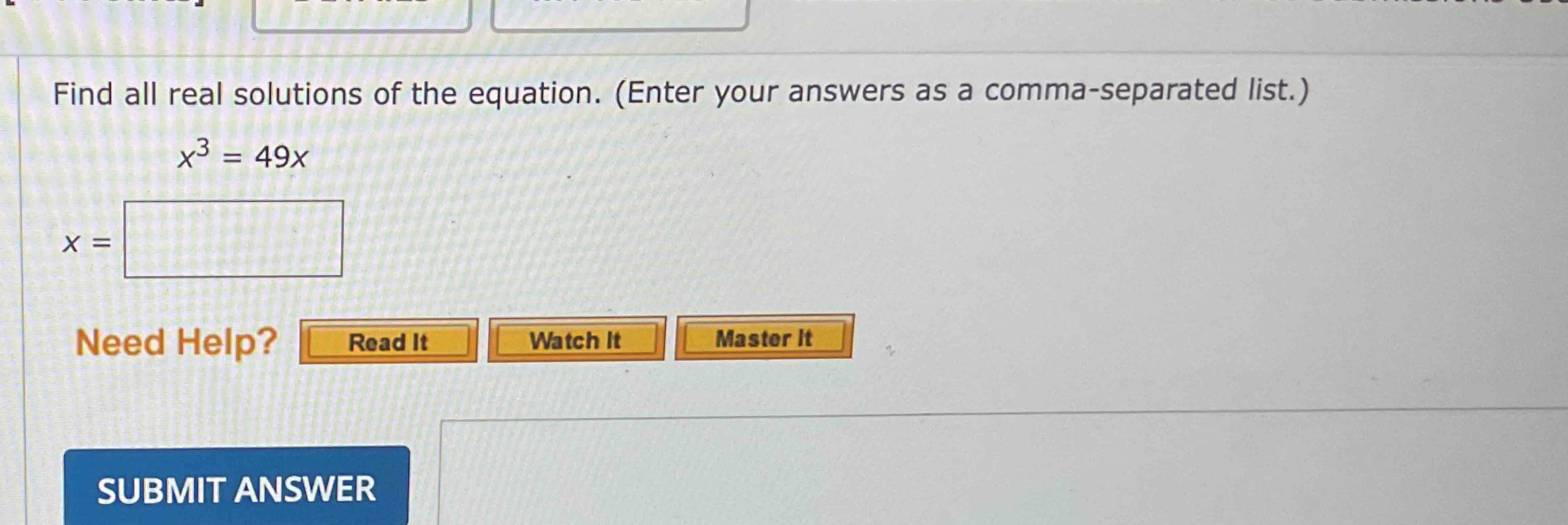 Solved Find all real solutions of ﻿the equation. (Enter | Chegg.com