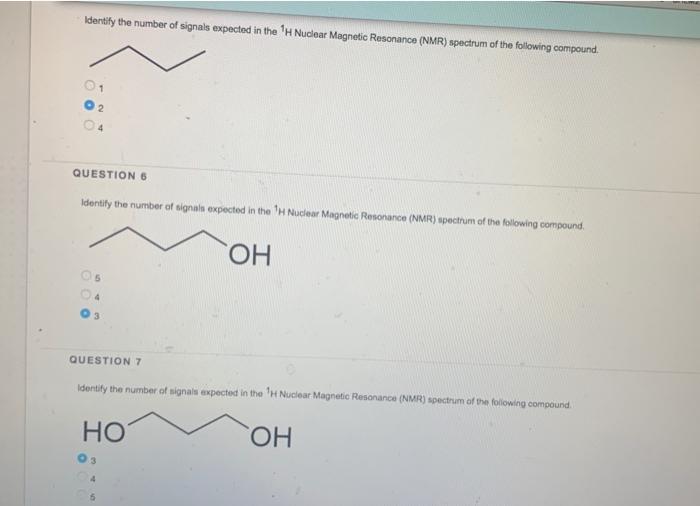 Solved Identify the number of signals expected in the 'H | Chegg.com