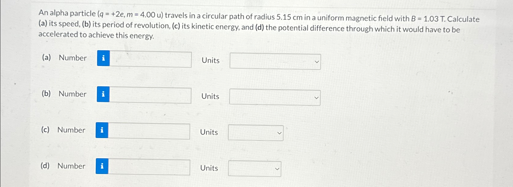 Solved An alpha particle ) ﻿travels in a circular path of | Chegg.com