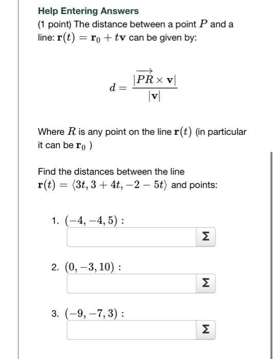 Solved Help Entering Answers (1 point) Consider the planes: | Chegg.com