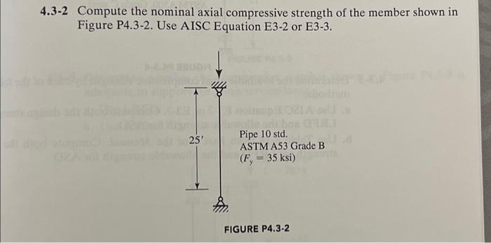 Solved 4.3-2 Compute the nominal axial compressive strength | Chegg.com