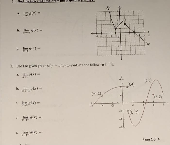 Solved 2) Find the indicated limits from the graph a. lim | Chegg.com