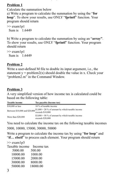 Solved Problem 1 Calculate The Summation Below A Write A 