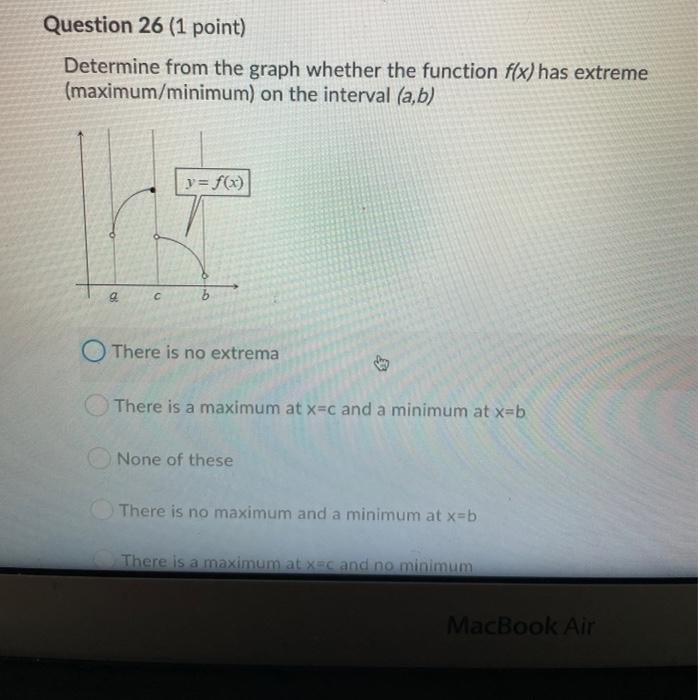 Solved Question 26 (1 point) Determine from the graph | Chegg.com